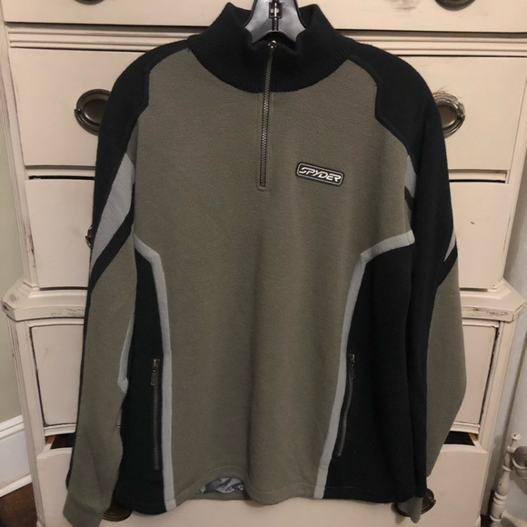 Spyder | Sweaters | Vintage Spyder Quarter Zip Wool Blend Lined Sweater ...